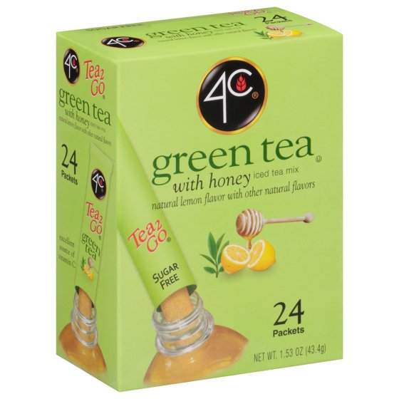 4C 24 Packets Tea2Go Green Tea with Honey Sticks – PantryDash