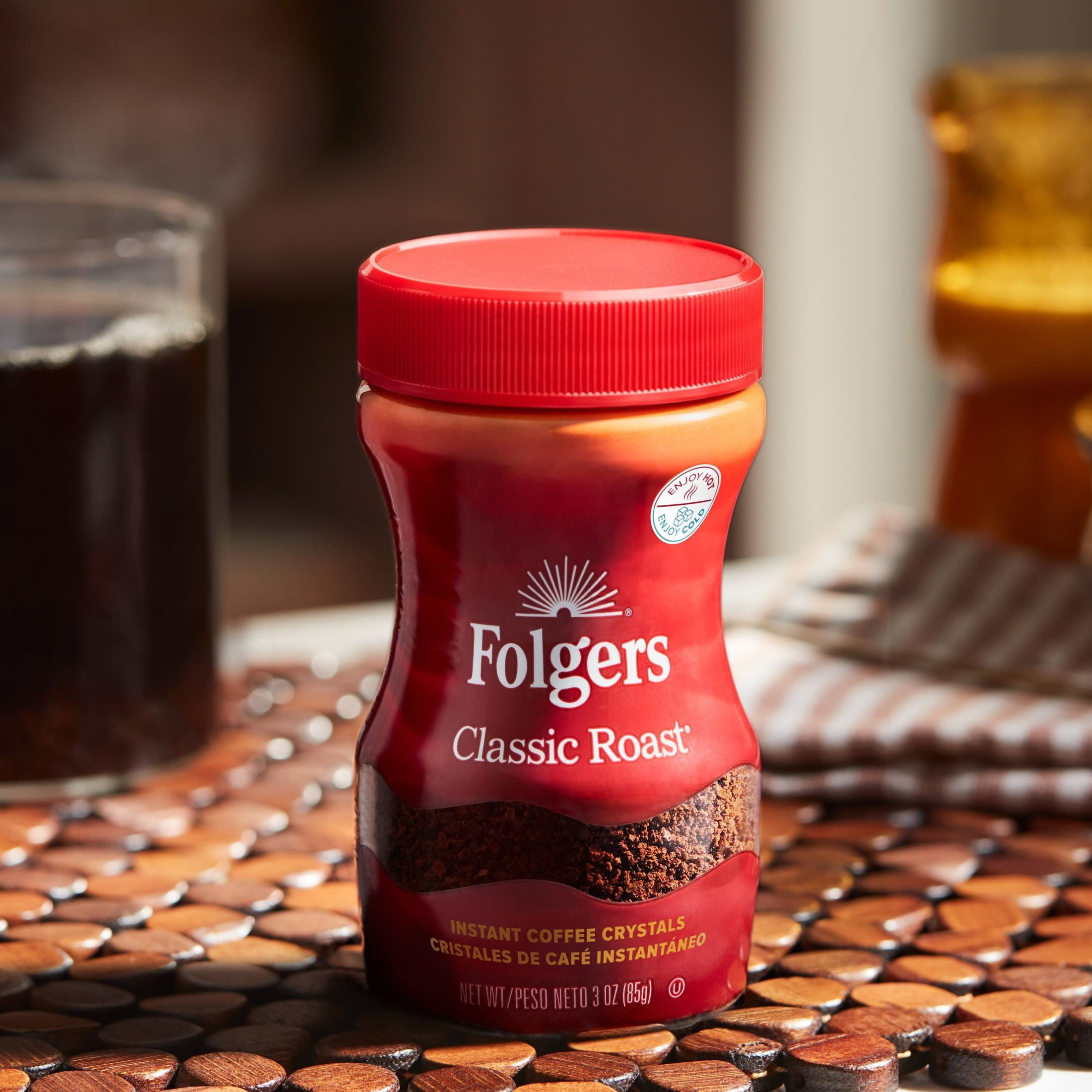 Folgers Classic Roast Instant Coffee, 3 oz Jar – PantryDash