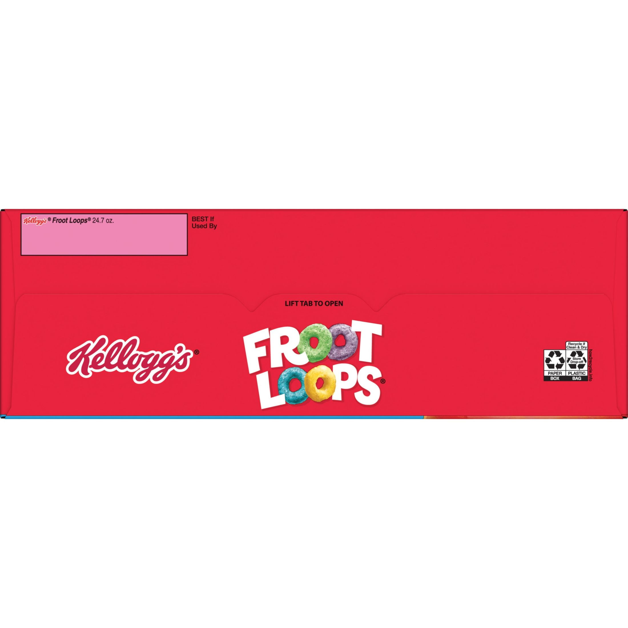 Kellogg’s Froot Loops Breakfast Cereal, Kids Cereal, Family Breakfast ...