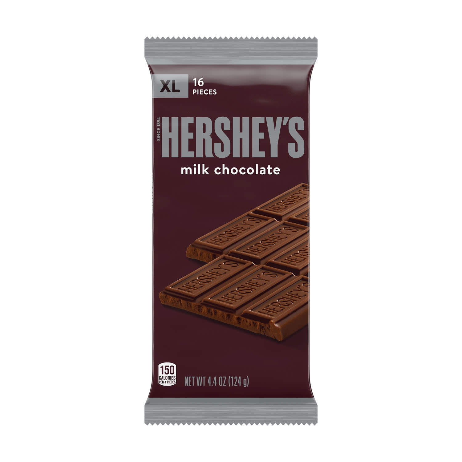 Hershey’s Milk Chocolate XL Candy, Bar 4.4 oz, 16 Pieces – PantryDash