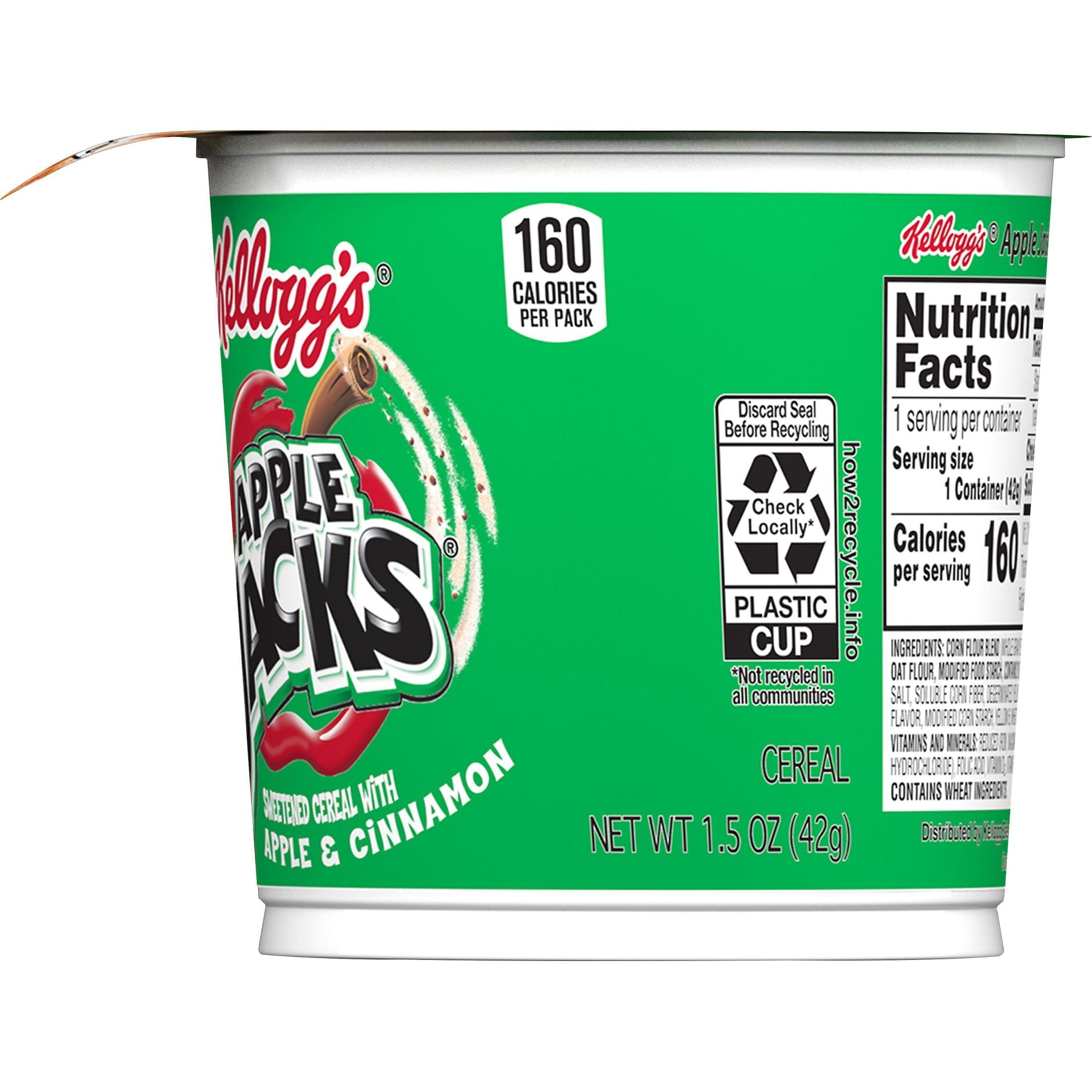 Kellogg’s Apple Jacks Breakfast Cereal Cups, Kids Cereal, Family ...