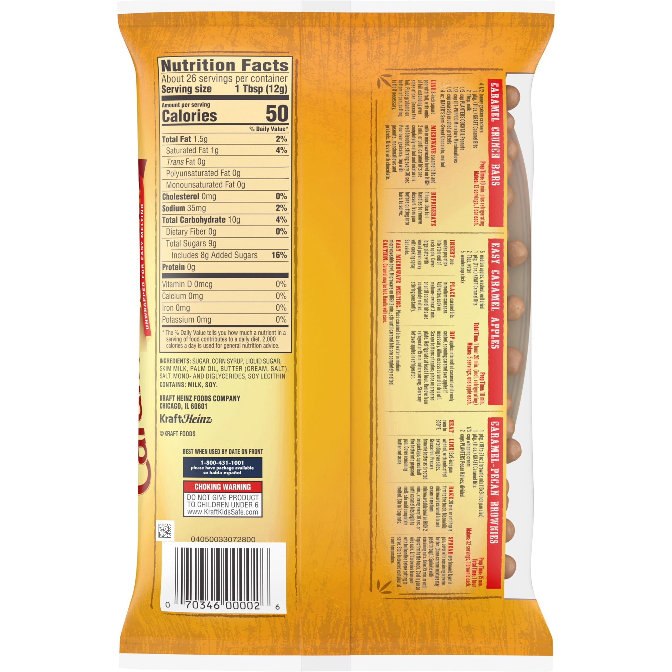 Kraft America’s Classic Unwrapped Candy Caramel Bits for Easy Melting ...