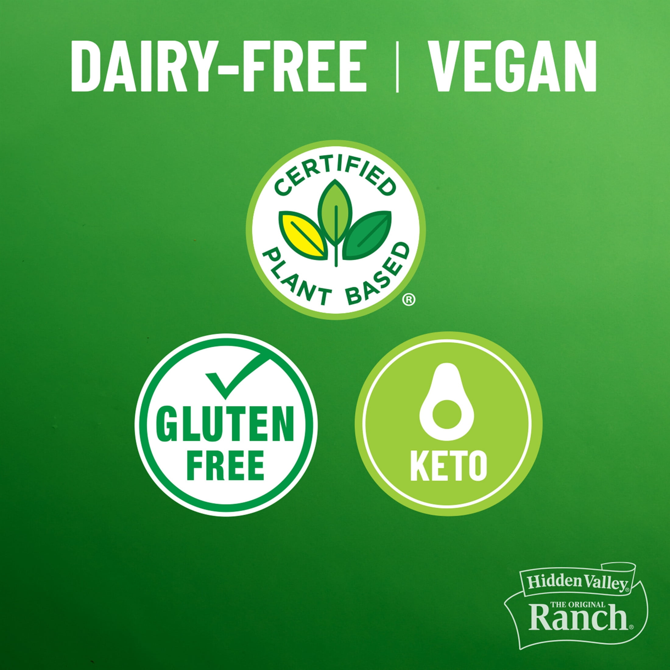 Hidden Valley Vegan Gluten Free Original Plant Powered Ranch Salad ...