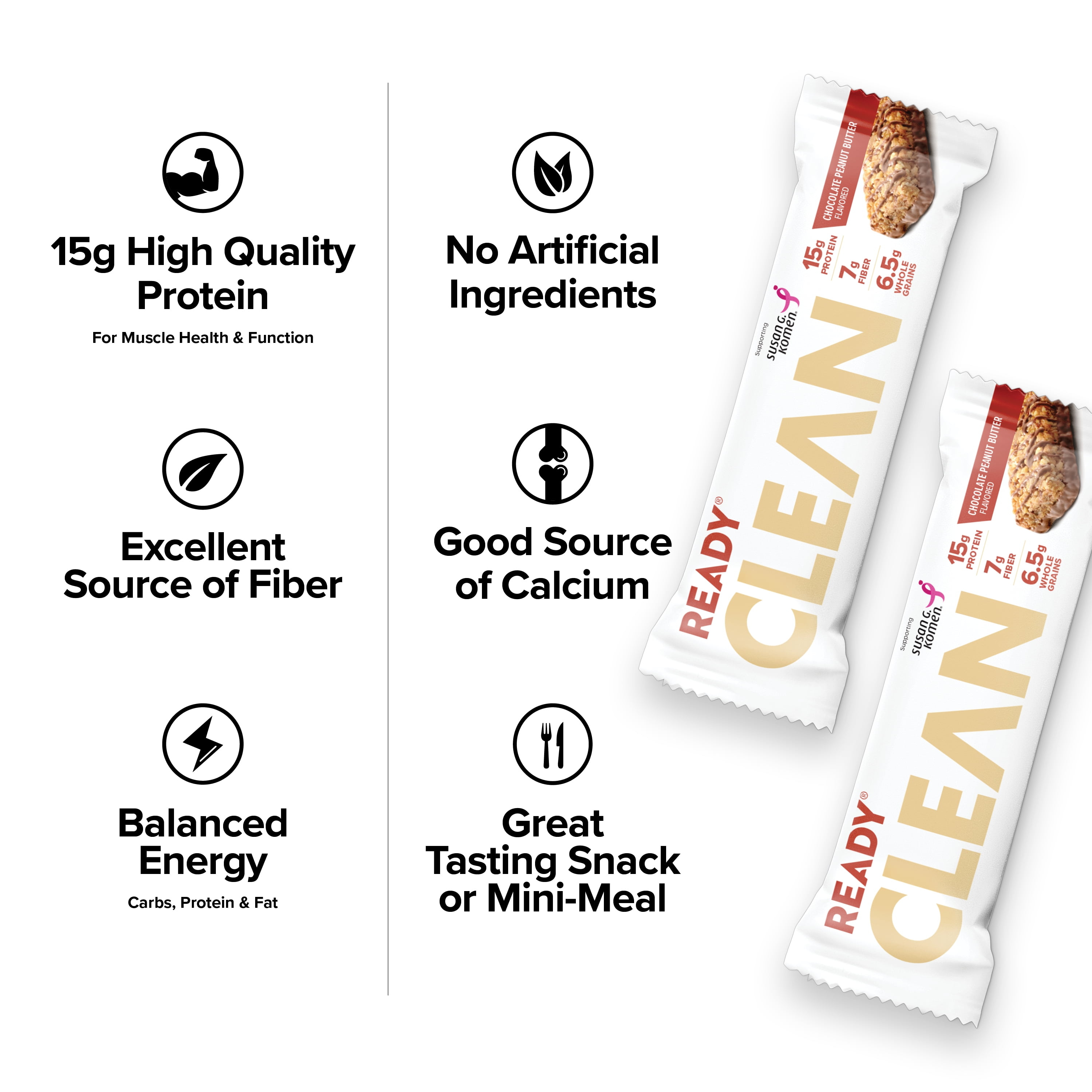 Ready Nutrition Chocolate Peanut Butter Clean Protein Bar – PantryDash