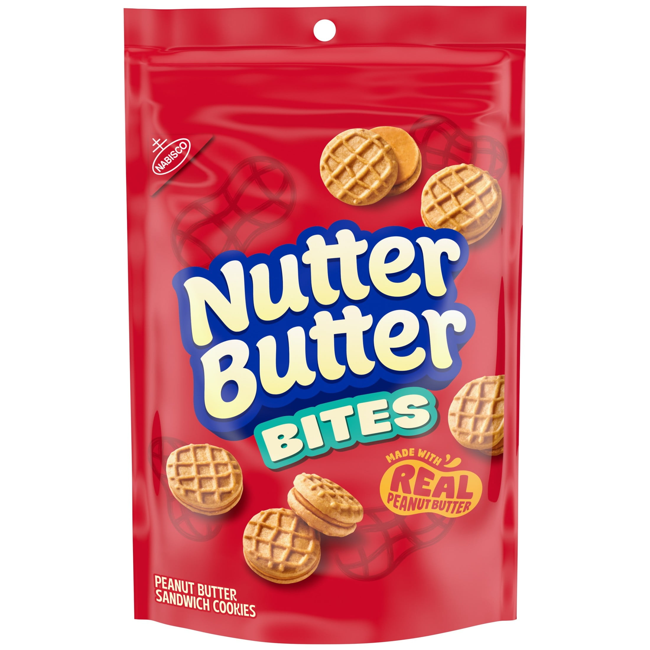 NUTTER BUTTER Bites Peanut Butter Sandwich Cookies, Snak-Saks, 8 oz ...