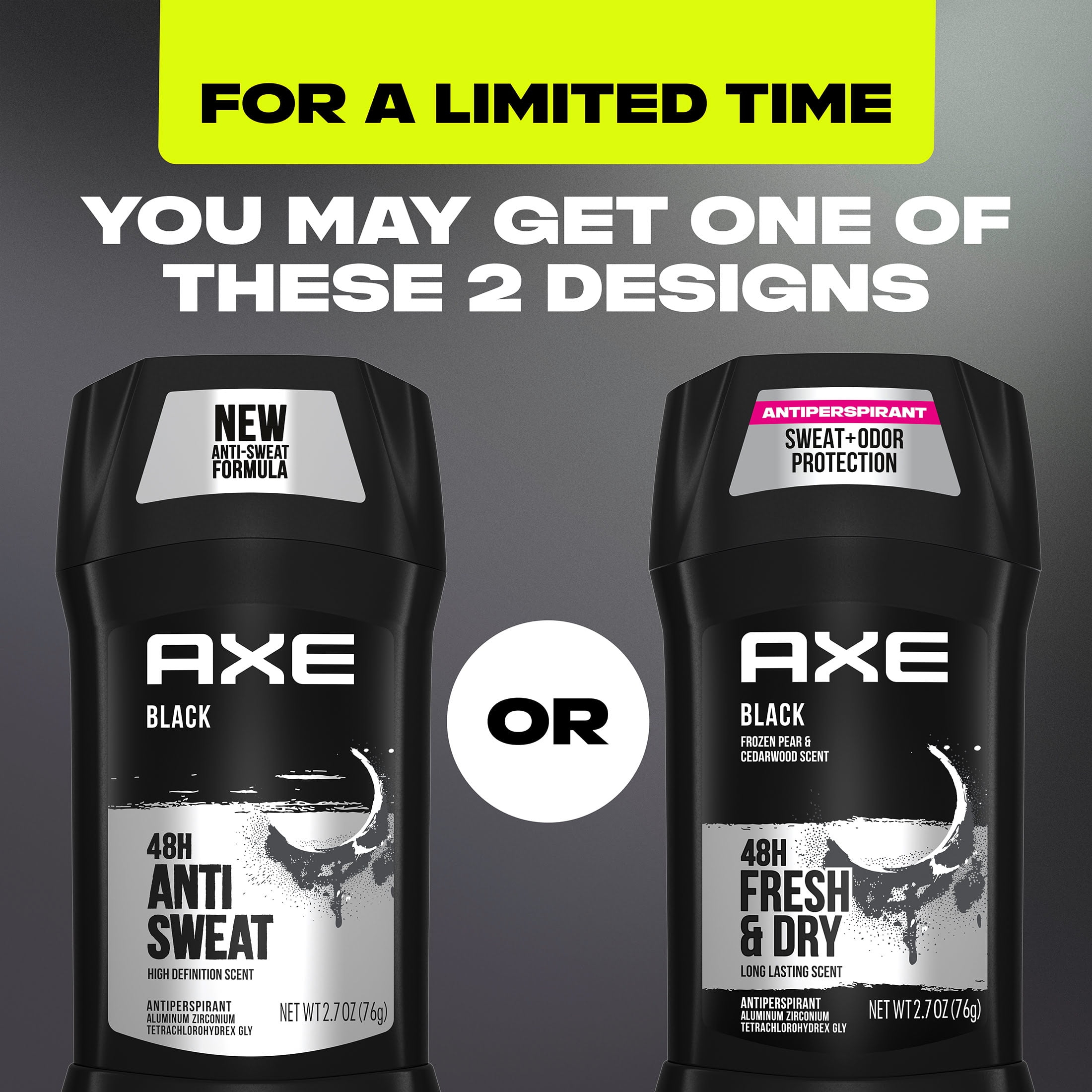 Axe Black Long Lasting Men’s Antiperspirant Deodorant Stick, Frozen ...
