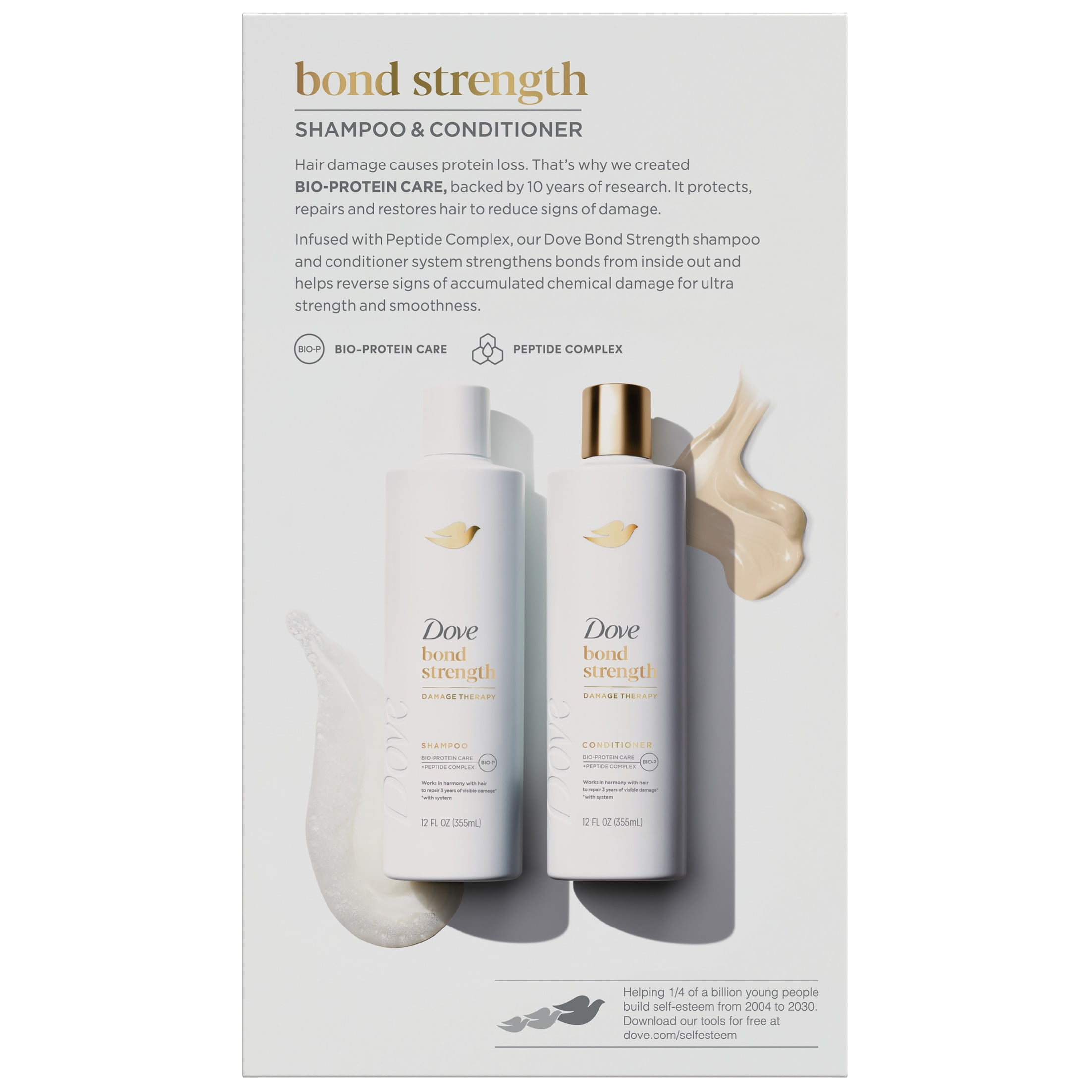 Dove Shampoo & Conditioner Set for Women Bond Strength with Peptide ...